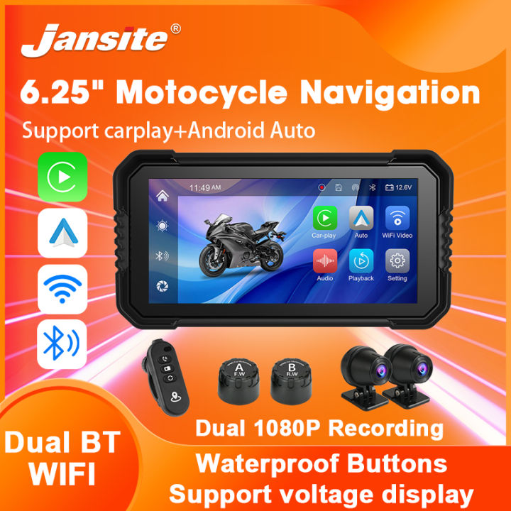 Portable 6.25 inch IP67 Waterproof Motorcycle GPS Navigation Wireless ...