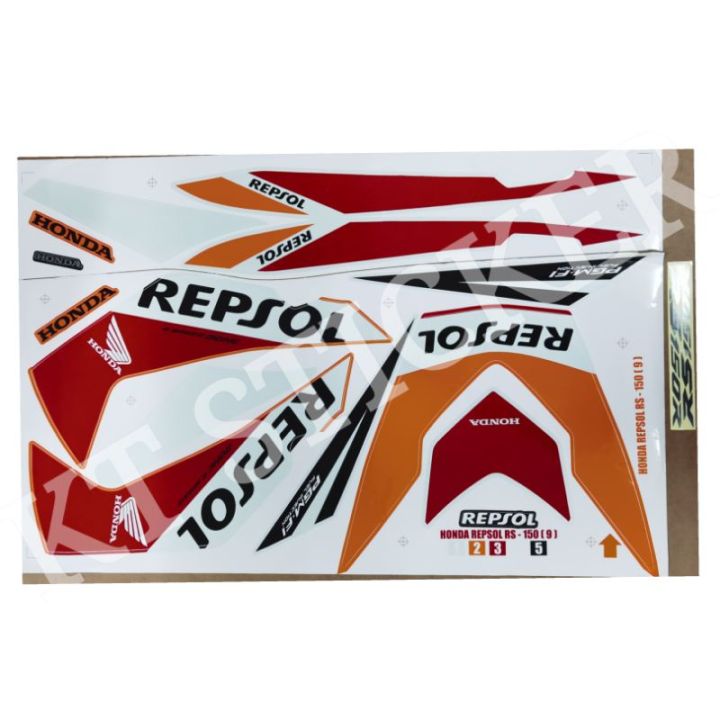 Honda REPSOL RS150 (9) Body Sticker | Lazada