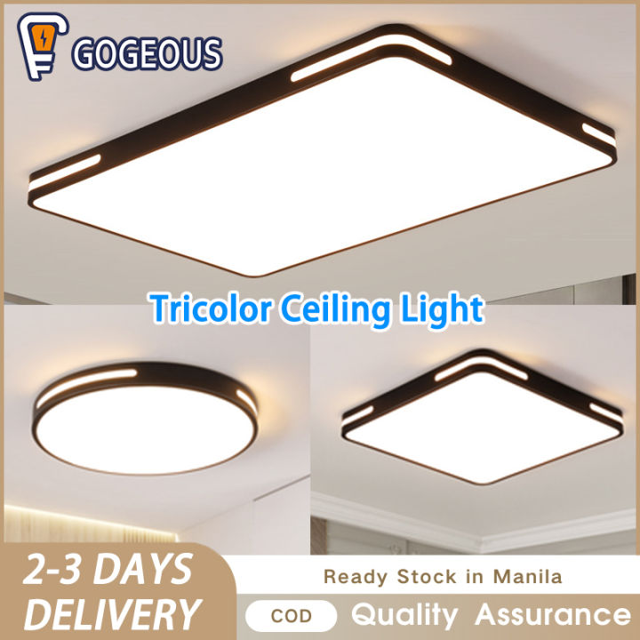 GOGEOUS Tri Colors Chandelier Ceiling lights modern design LED Ceiling ...