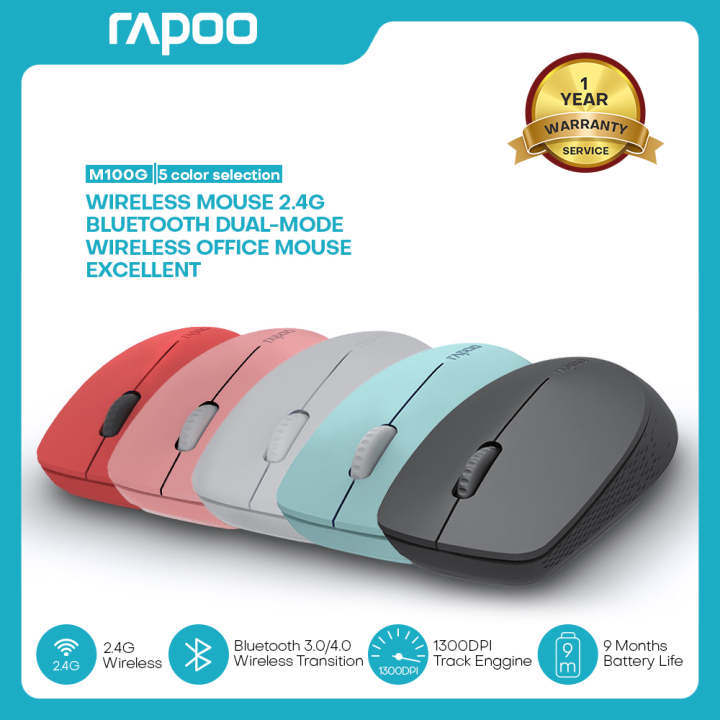 Rapoo M100G/M650 Silent Multi mode Wireless Mouse Bluetooth 3.0,4.0 /2 ...
