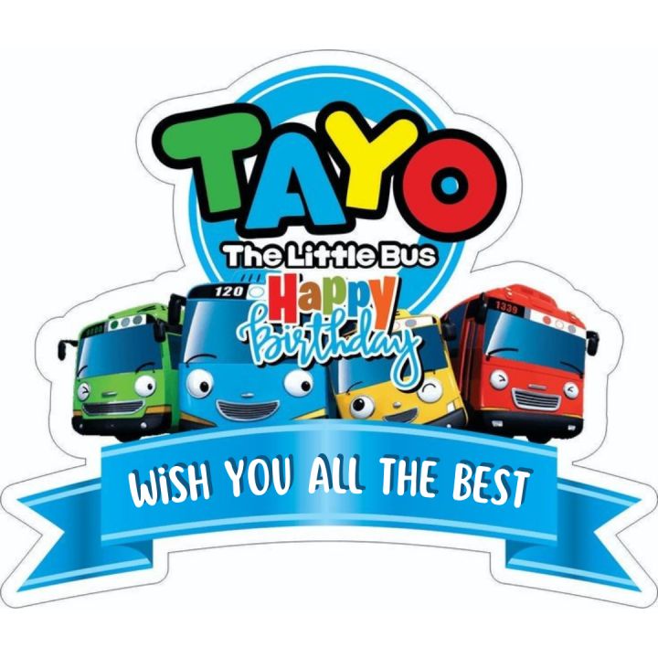 TOPPER CAKE ULANG TAHUN KARAKTER/HIASAN KUE TART (TAYO) | Lazada Indonesia