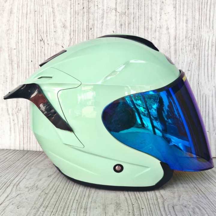 HELM INK DYNAMIC SOLID MATCHA GREEN PAKET GANTENG FREE SPOILER ORIGINAL ...