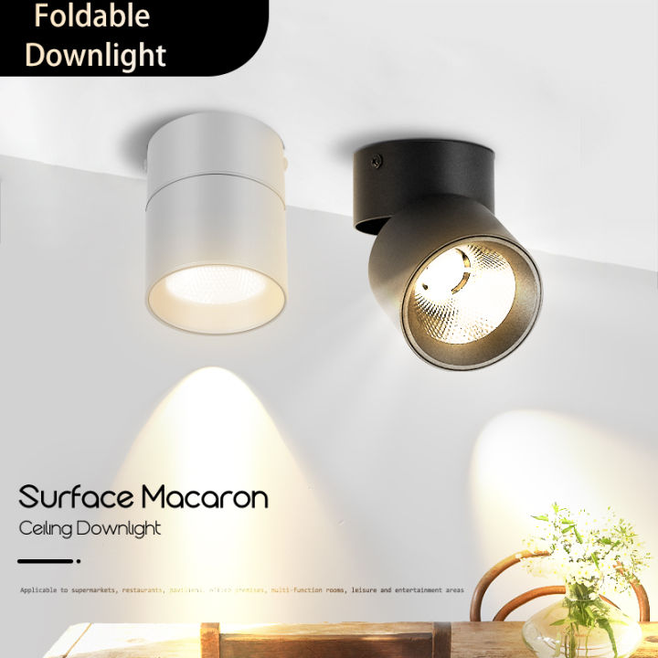 CANMEIJIA LED Downlight 3 Colors Change Ceiling Lamp Foldable Spotlight ...