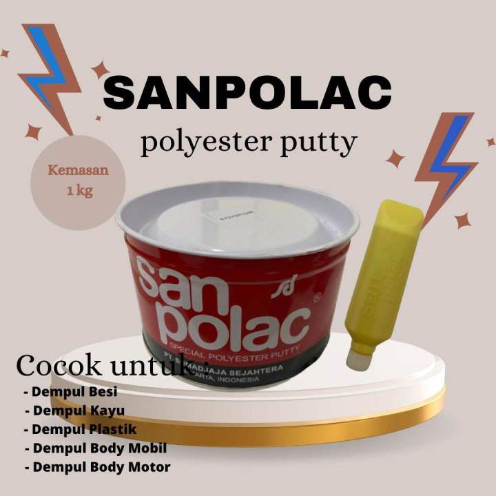 Sanpolac Dempul Original 1 Kg | Dempul Besi,Mobil,Motor | Lazada Indonesia