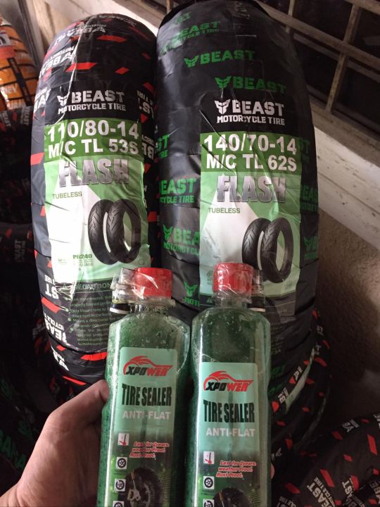 BEAST TIRE 14" (Flash) for AEROX, with PITO & SEALANT | Lazada PH