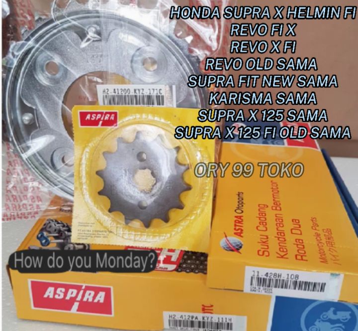GEAR SET ASPIRA HONDA SUPRA X HELMIN FI REVO FI X REVO X FI REVO OLD ...