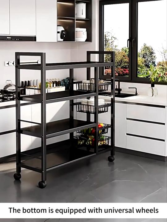 NINI 4/5 Tier Multipurpose Storage Rack | Trolley Rack with Wheel ...