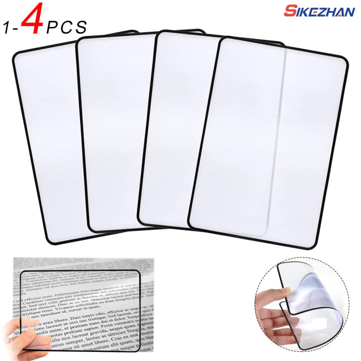 A5 Full Page Large Sheet 3X Magnifier Magnifying Glass Book Page ...