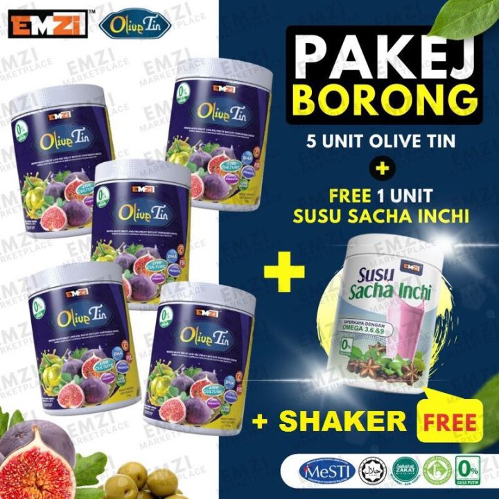 Olive Tin 1 botol ( Beli 5 Olive Tin Percuma Susu Sacha Inchi) | Lazada