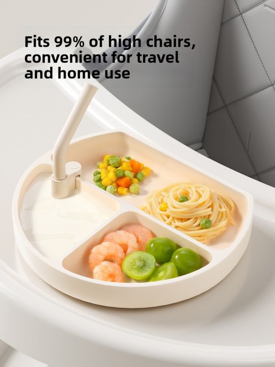YeeHoO KIDS | Baby Suction Plate with Dividers and Silicone Straw ...
