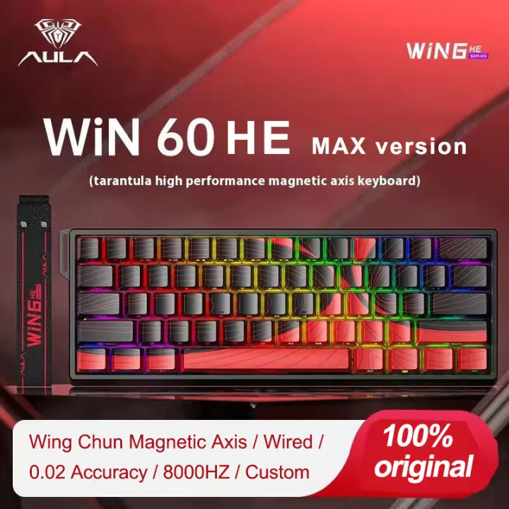 AULA Win60 HE Magnetic Switch Gaming Keyboard 8k Wired 60% Custom RGB ...