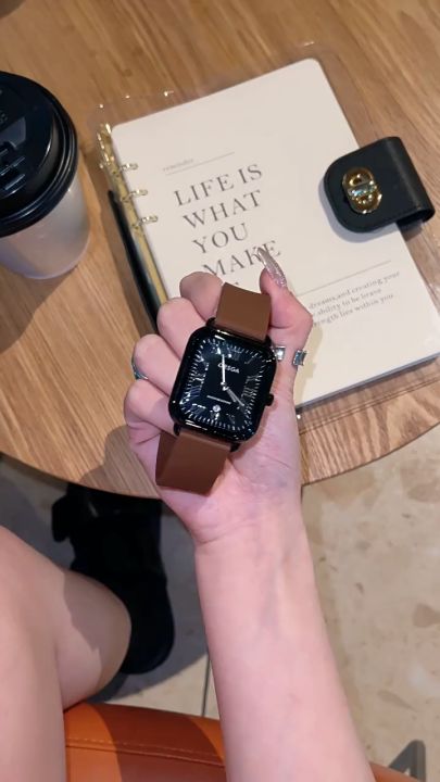 Original POSHI Womens Fashion Watches Women's Ins Style Silicone Strap ...