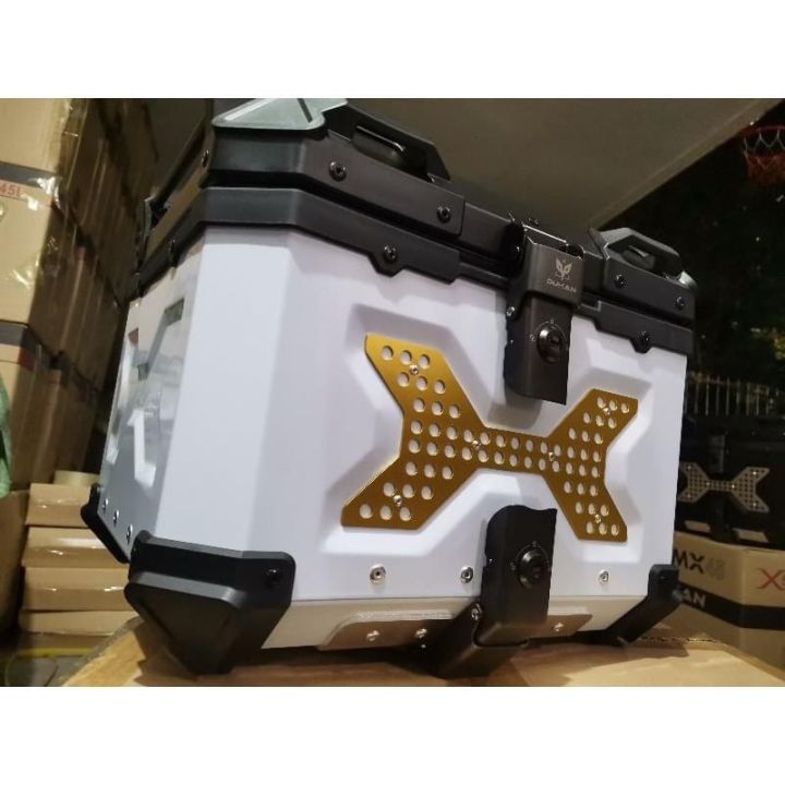 BRAND NEW ORIGINAL DUHAN ALLOY TOP BOX 45litre with free HELMENT ...