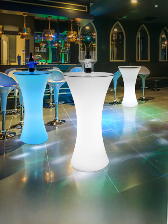 LED Light-Emitting Small Waist High Bar Table Outdoor Activity ...