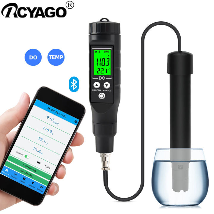 RC YAGO Portable Bluetooth DO Meter Water Meter Smart Dissolved Oxygen ...