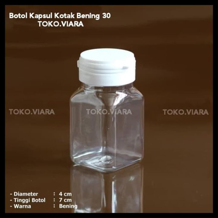 botol kapsul isi 30 / botol kapsul 60ml/ botol kapsul tutup ulir/botol kapsul bening 60 ml dan ...