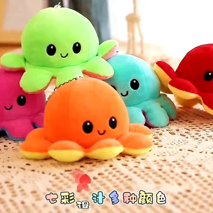 Alphar Toys The Reversible Octopus Plushie, Reversible Flip Stuffed ...