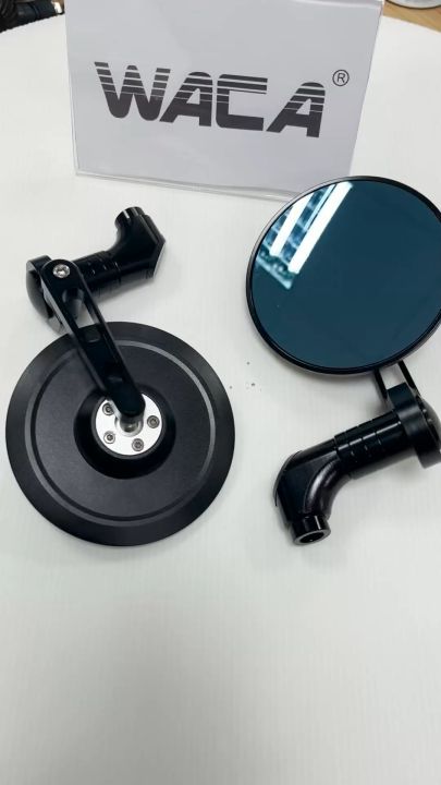 WACA ไซส์ใหญ่ กระจกรถมอเตอร์ไซค์ ขนาด 9.54cm ทรงกลม ใส่ได้ทุกรุ่น งานอลูมิเนียม CNC กระจกมองข้าง ...