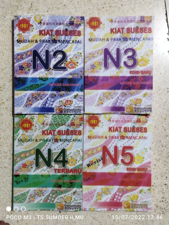 PAKET 4 BUKU KIAT SUKSES MUDAH & PRAKTIS MENCAPAI N2 N3 N4 N5 EDISI ...