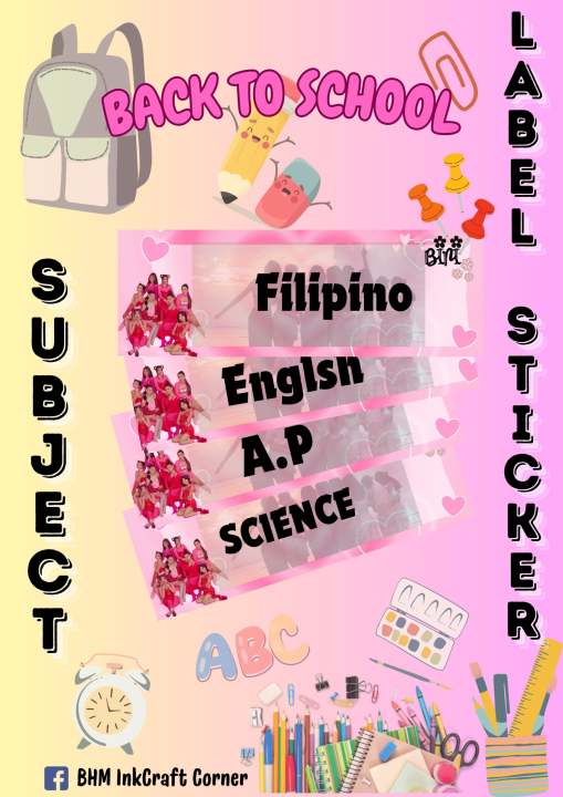 Notebook Subject Label Sticker | Lazada PH