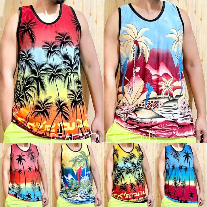 SET OF 3 PRINTED SUMMER SANDO FOR MEN | Lazada PH