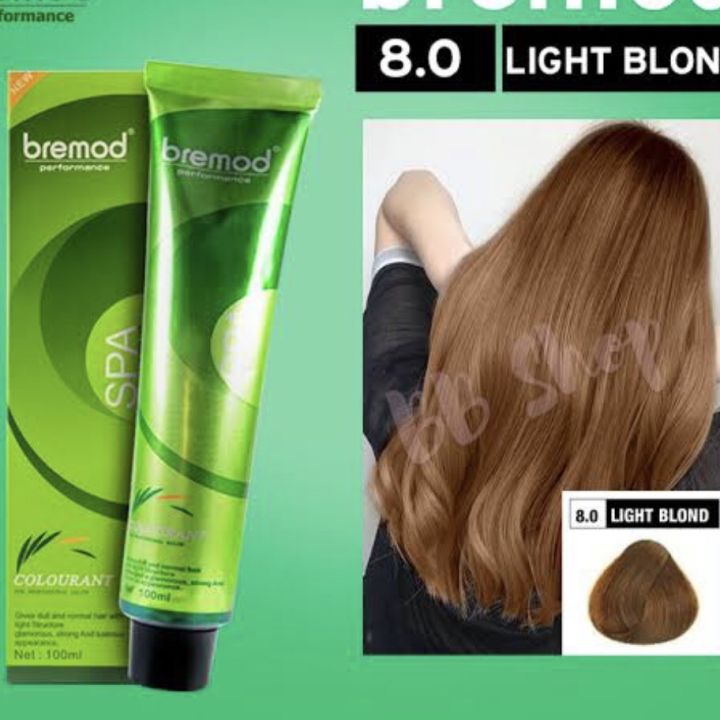 BREMOD 8.0 LIGHT BLOND Hair Color Set with Oxidiser | Lazada PH