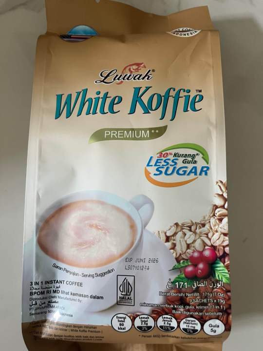 Kopi Luwak White Koffie Less Sugar (Bag 9x19gr) | Lazada Indonesia