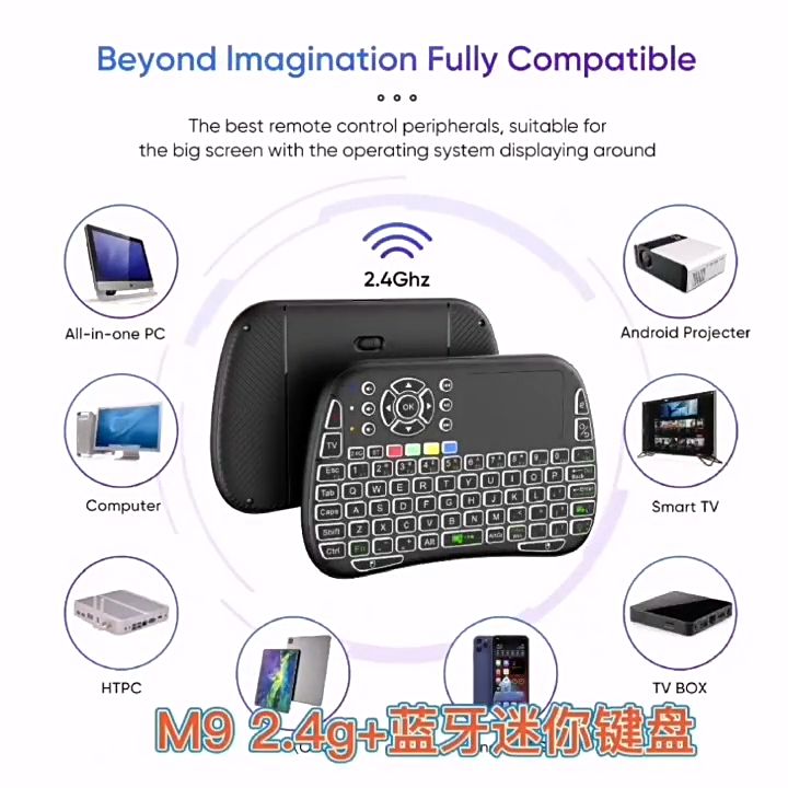 Mini Keyboard Mouse i8/M9 2.4Ghz Wireless Touchpad Keyboard and Mouse ...