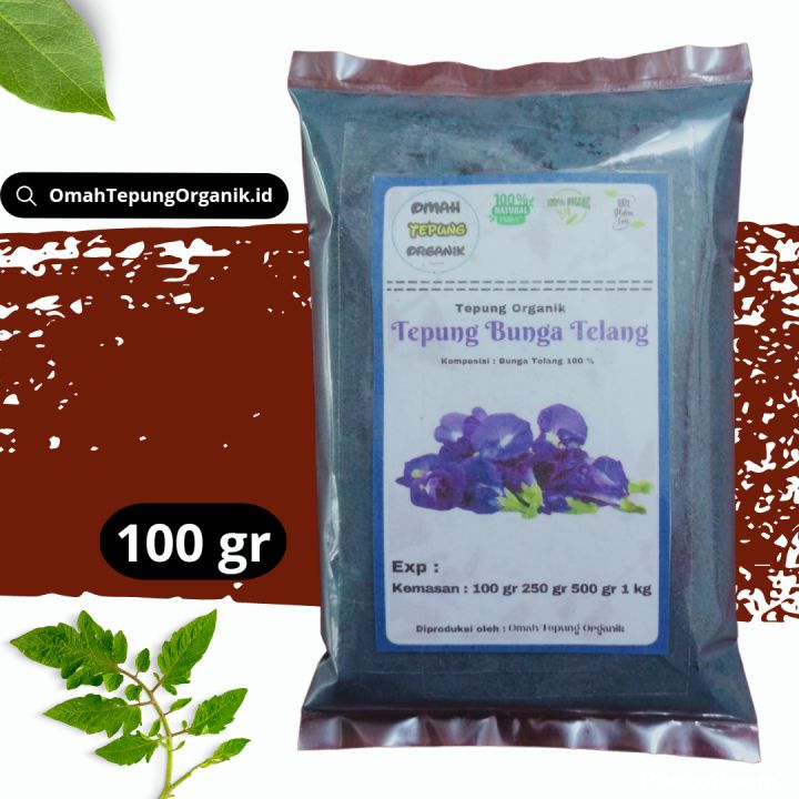 Bubuk Bunga Telang kemasan 10,50 dan 100 gram/Bubuk Bunga Telang ...