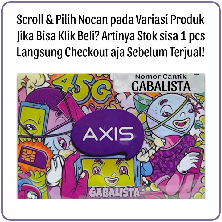A.X1 Nomor Cantik Axis 12 Digit Obral Murah Kartu Perdana | Lazada ...