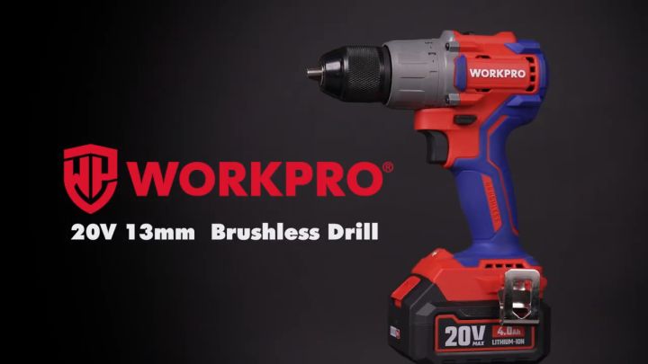 WORKPRO สว่านไขควงไฟฟ้าไร้สาย (Brushless Motor) 13มม. 20V. รุ่น WP390002 WORKPRO | Lazada.co.th