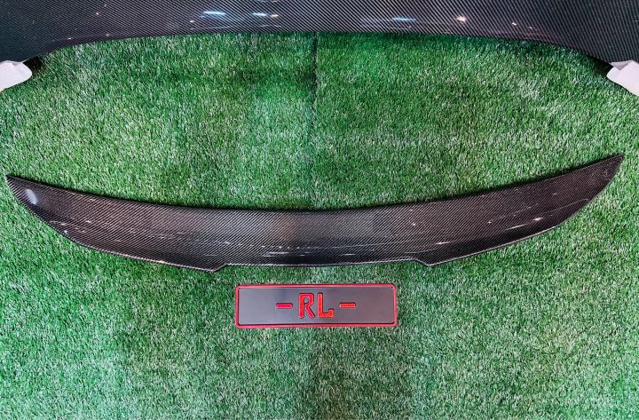 BMW E60 5 series PSM carbon fiber rear boot trunk ducktail lip spoiler ...