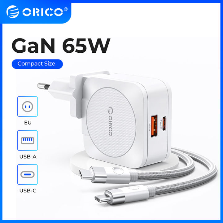 ORICO GaN 65W ที่ชาร์จไฟรวดเร็ว USB เครื่องชาร์จติดผนังที่ชาร์จโทรศัพท์มือถือ PD ที่ชาร์จแบบ C ...