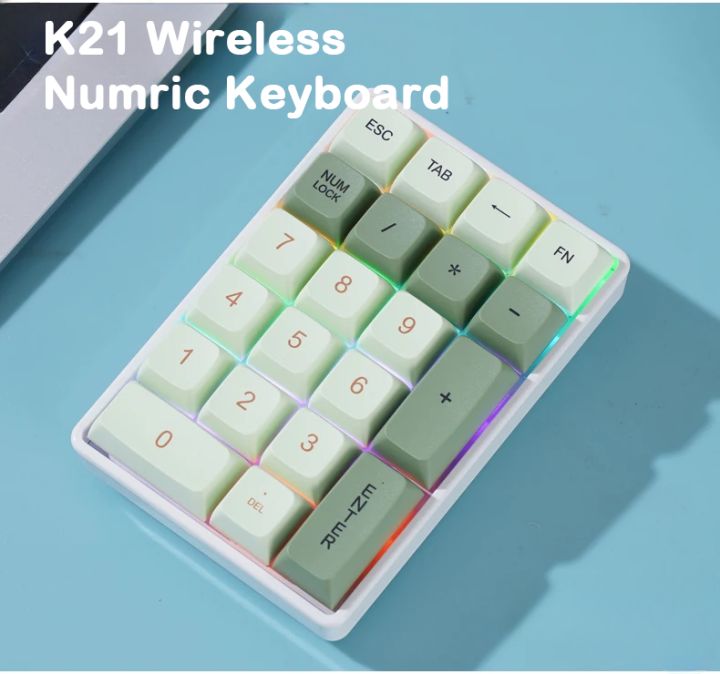 Attack Shark K21 Mini Wireless Numeric Keypad 21 Key Mechanical ...