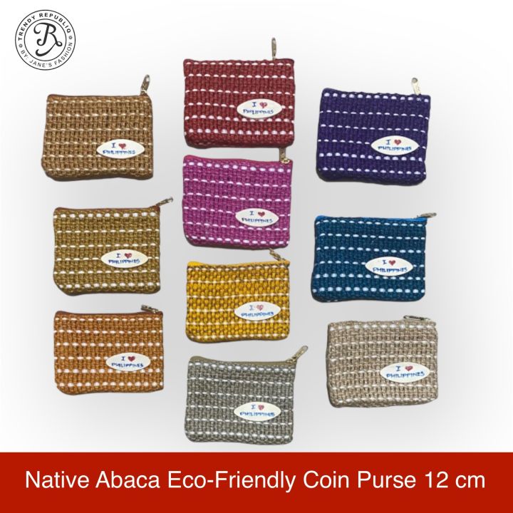 Abaca / Abaka Eco-Friendly Handmade Coin Purse Wallet Perfect Fot ...