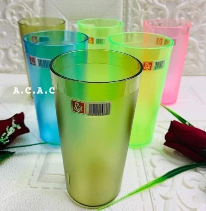 8oz Acrylic Drinking Glass Baso Jollibee Baso 6pcs Set | Lazada PH