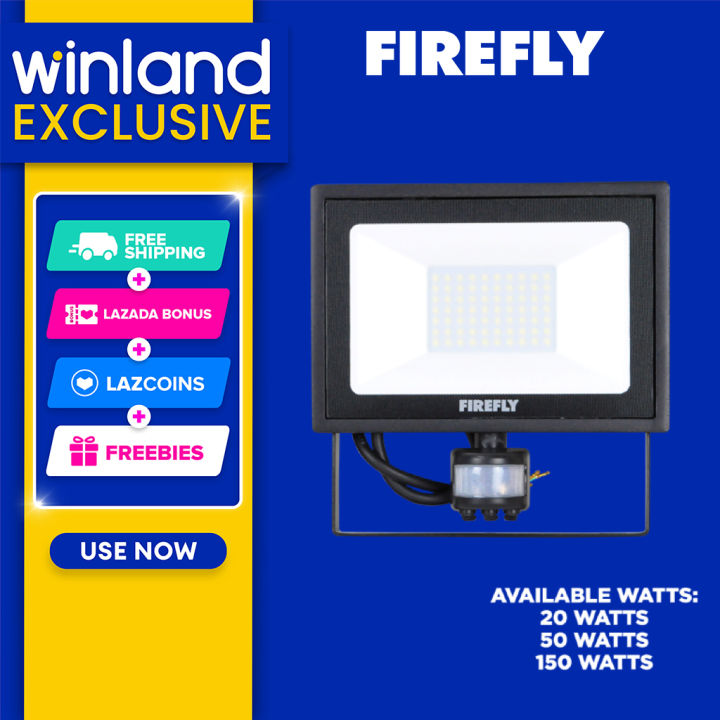Firefly by Winland 20W to 150W Terra Floodlight with Motion Sensor ...
