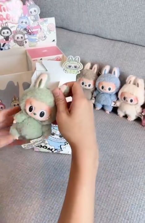 LABUBU Smiling Face Blind Box Cartoon Plush Doll Cute Trendy Creative ...