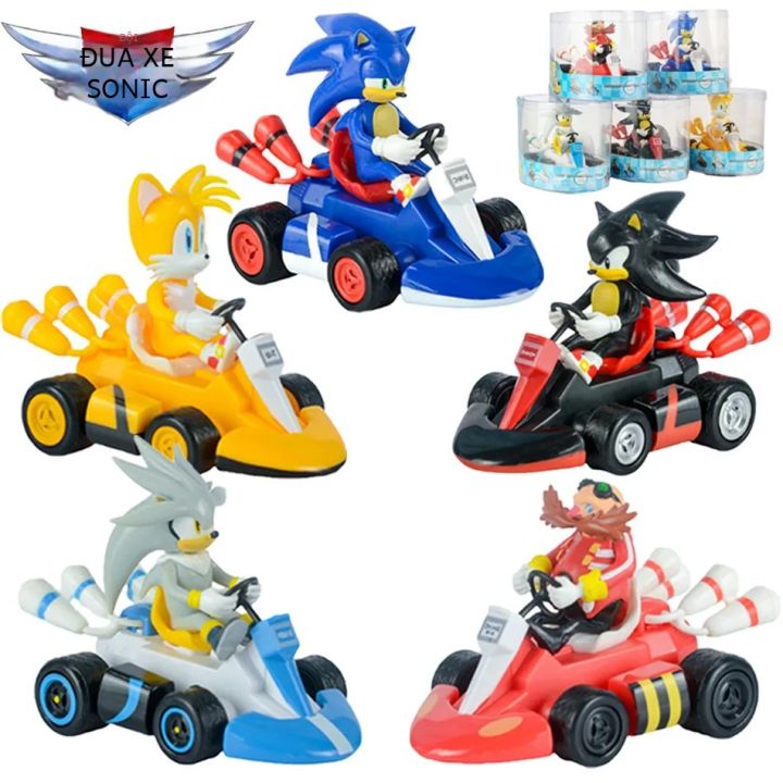 Sonic The Hedgehog Kéo Lại Xe Nhân Vật Hành Động-Anime Game Búp Bê Bóng ...