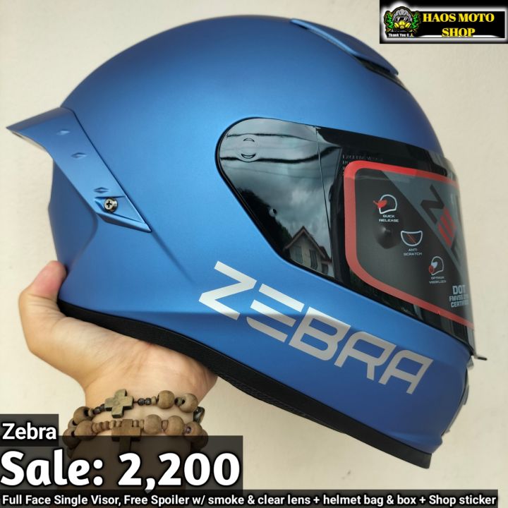 Zebra ff655 full face motorcycle helmet with spoiler | Lazada PH