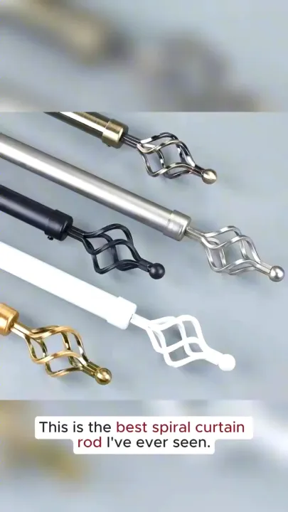 Hot Retractable Curtain Rod Curtain Track Fashion Simple Curtain Rod ...