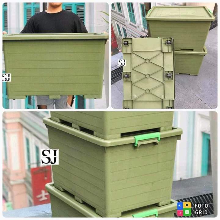 168LITERS COLORED PEARLWAVE STORAGE BOX WITH WHEELS | Lazada PH