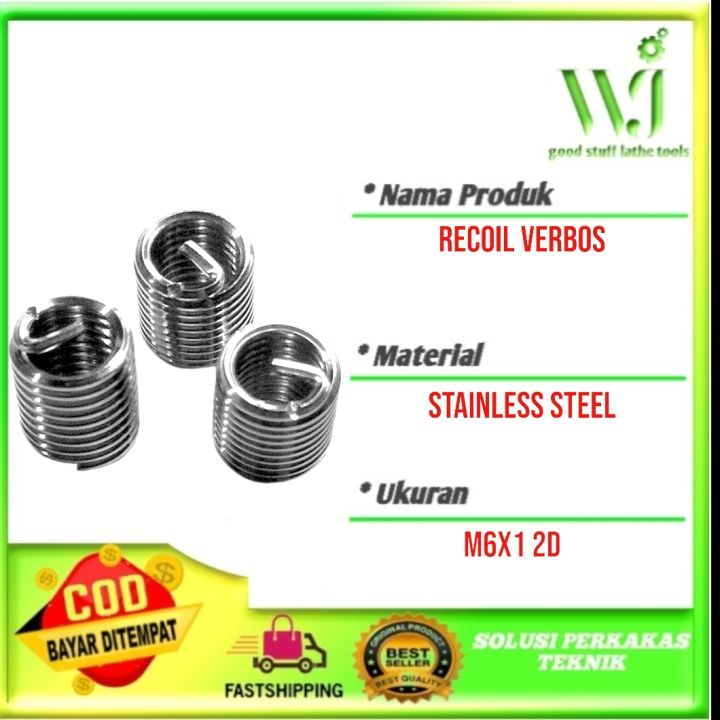 5pcs Recoil baut 10 cvt M6x1 2D baru cocok untuk drat slek dol rusak | Lazada Indonesia