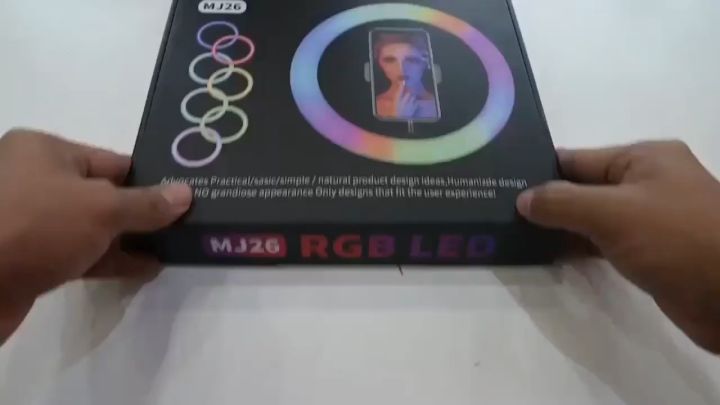 ราคารส่ง - LED Ring Llight 10นิ้ว RGB ( MJ26 26ซม.) ไฟแต่งหน้า ถ่ายรีวิว Liveสด ปรับสีได้ ...