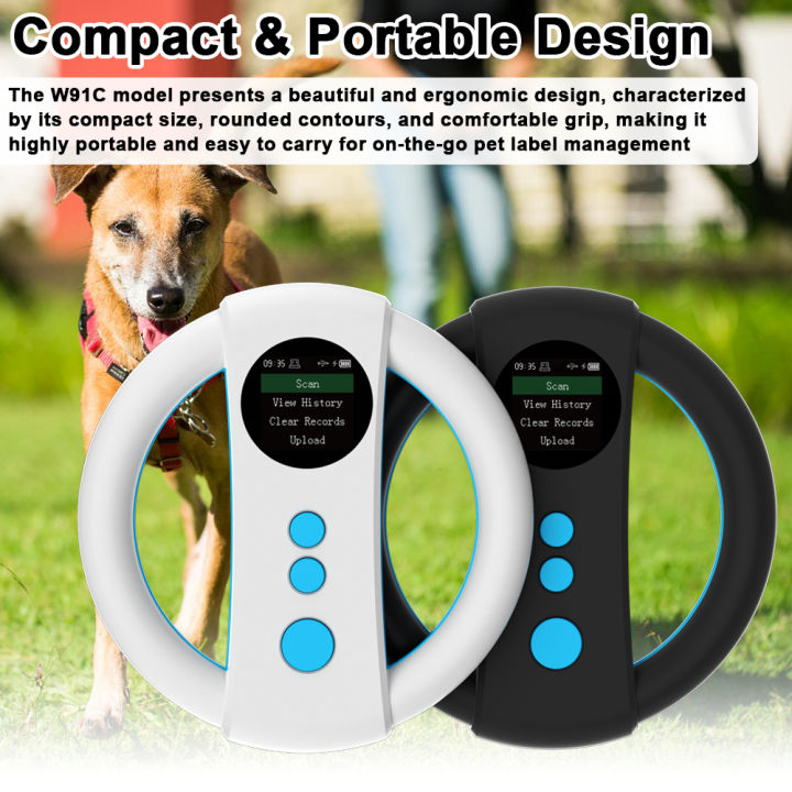 Handheld Animal Chip Scanner 1.4inch TFTChip Reader Rechargeable Animal ...