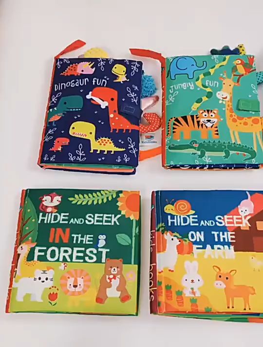 BRG Buku Kain Anak Mainan Softbook Baby Touch 3D Cloth Book With Animal ...