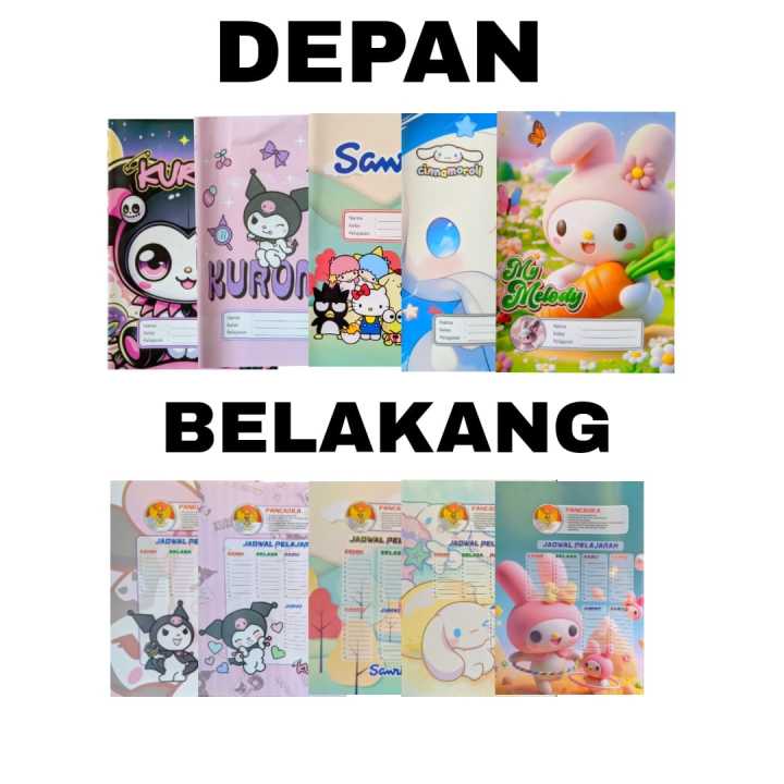 SAMPUL BUKU KARAKTER UKURAN KUARTO / SIDU DLL ISI 20 LEMBAR | Lazada ...