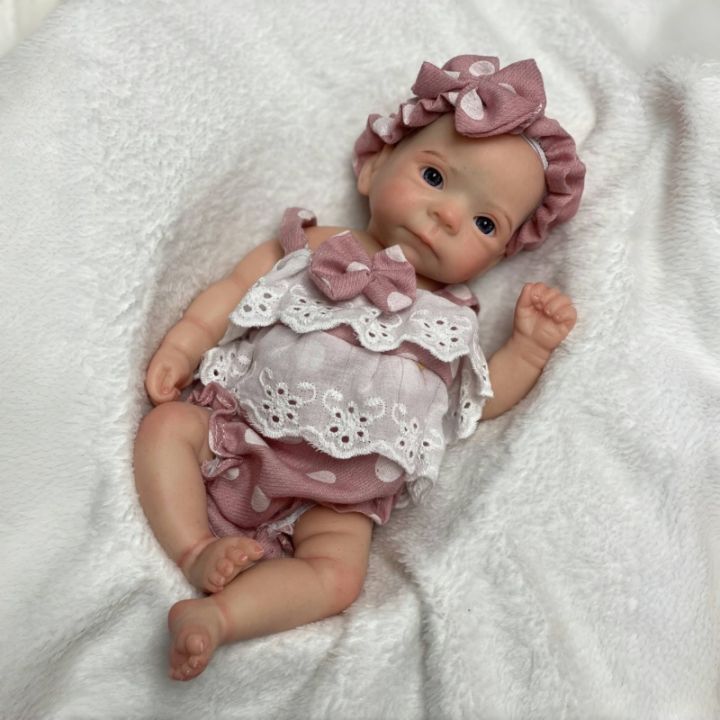 28 cm Cuddly Full Body Silicone Bebe Reborn Girl Lifelike Reborn Doll ...
