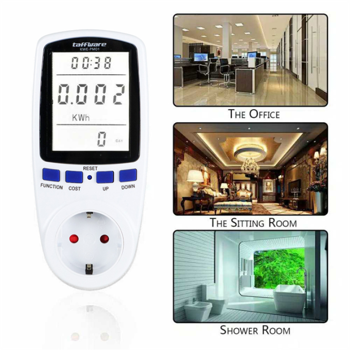 Watt Meter Alat Tes Kwh Meter Digital Ukur Arus Listrik Daya Power Watt Meter Stop Kontak