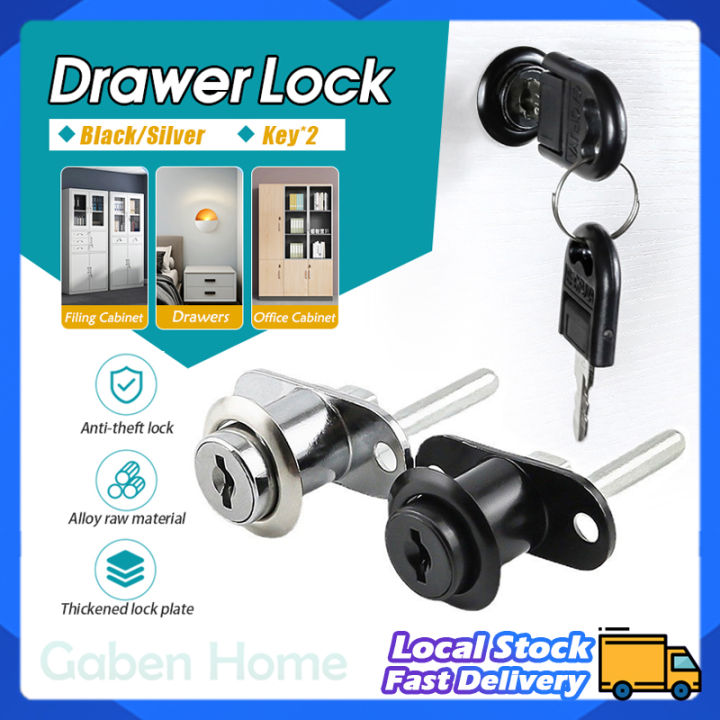 Cabinet Locks Three Drawer Interlock Central Drawer Cylinder Cam Lock ...